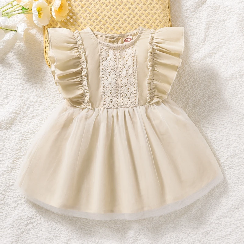 Infant-Baby-Girls-A-Line-Dress-Princess-Summer-Ruffle-Fly-Sleeve-Lace ...