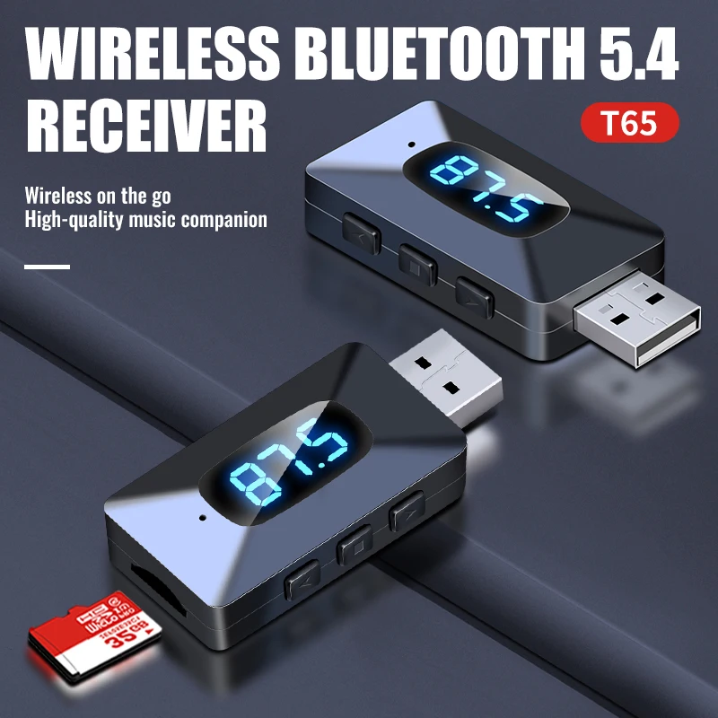 Car Bluetooth 5.4 Transmitter Receiver Handsfree Call Mini USB Power ...