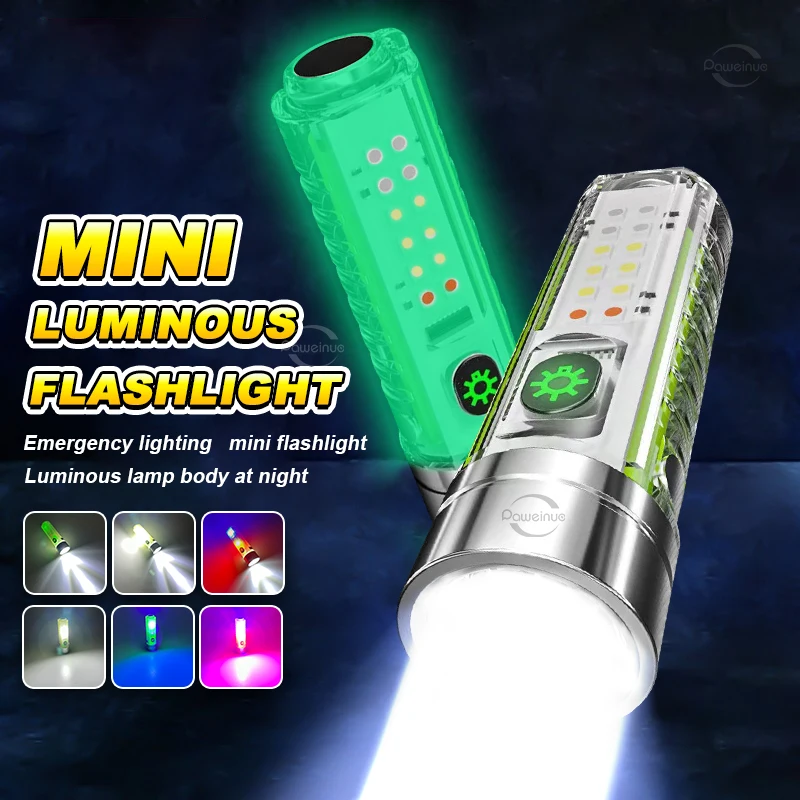 LED-Mini-Glow-In-The-Dark-Flashlight-With-UV-Light-And-Magnetic-Base ...