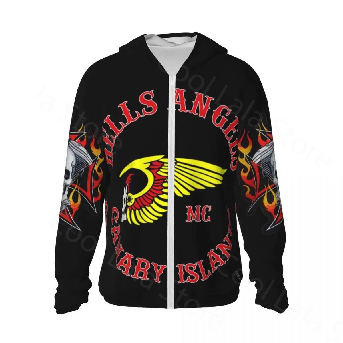 Impressão 3D MC Hells Angels Sun Protection Clothing Summer Unisex ...