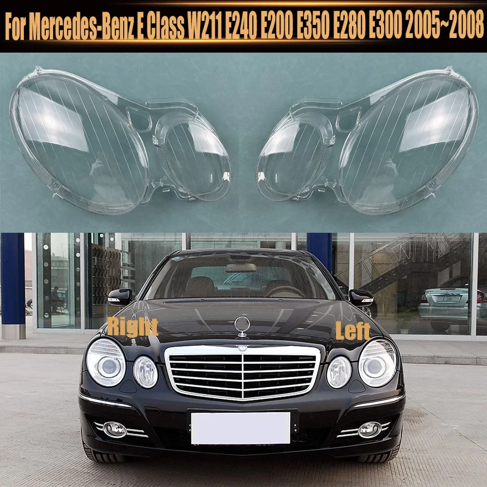 Headlamp-Cover-Lens-Transparent-Lampshade-Headlight-Shell-Plexiglass-For-Benz-E-Class-W211-E240 ...