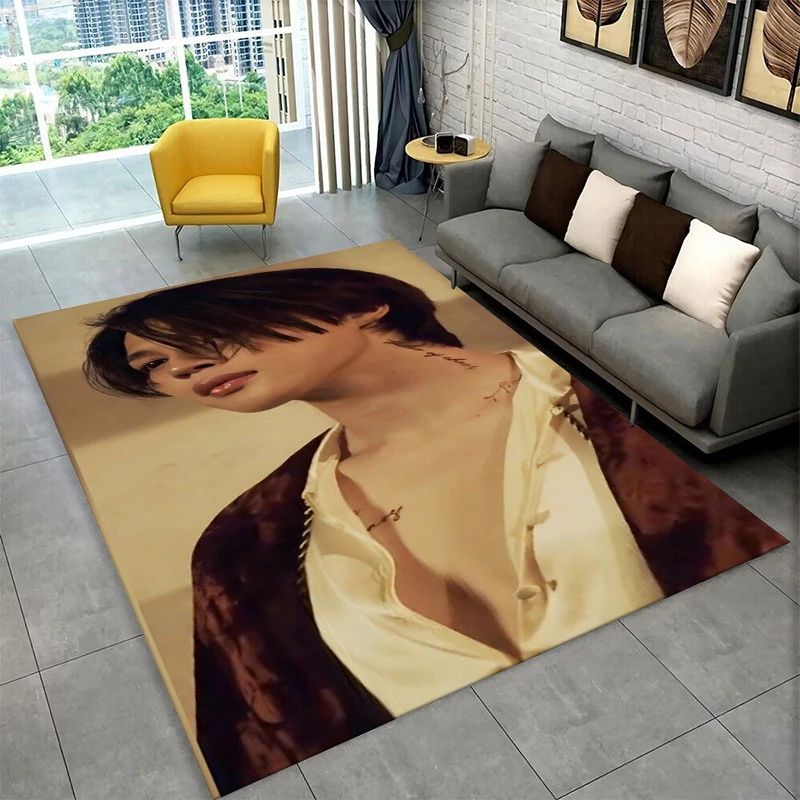 Kpop B-BTS JIMIN Star Carpet Rug for Playroom Bedroom Living Room Sofa ...
