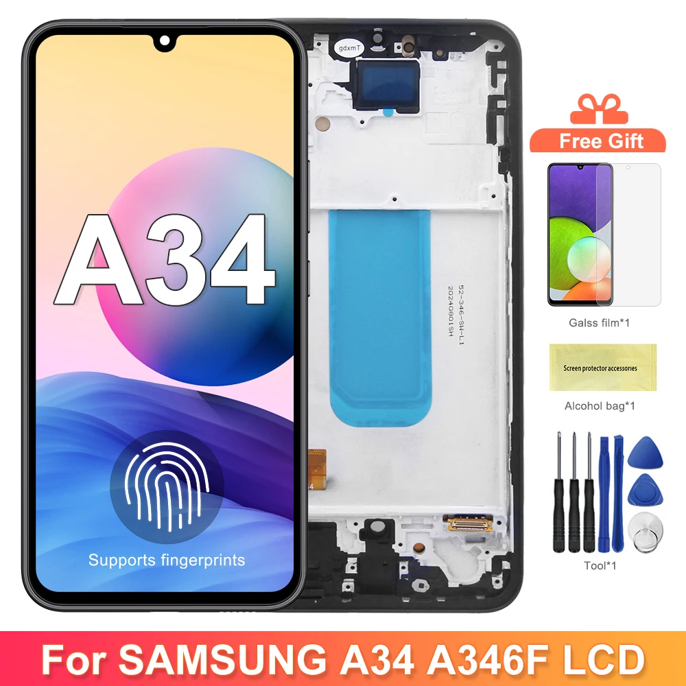 Super AMOLED Screen for Samsung Galaxy A34 A346B A346B/DS Lcd Dispaly ...