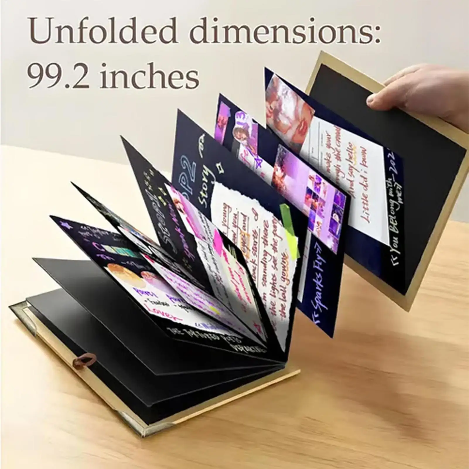 NEW Stretchable Accordion Photo Album Foldable Handmade Scrapbook For ...