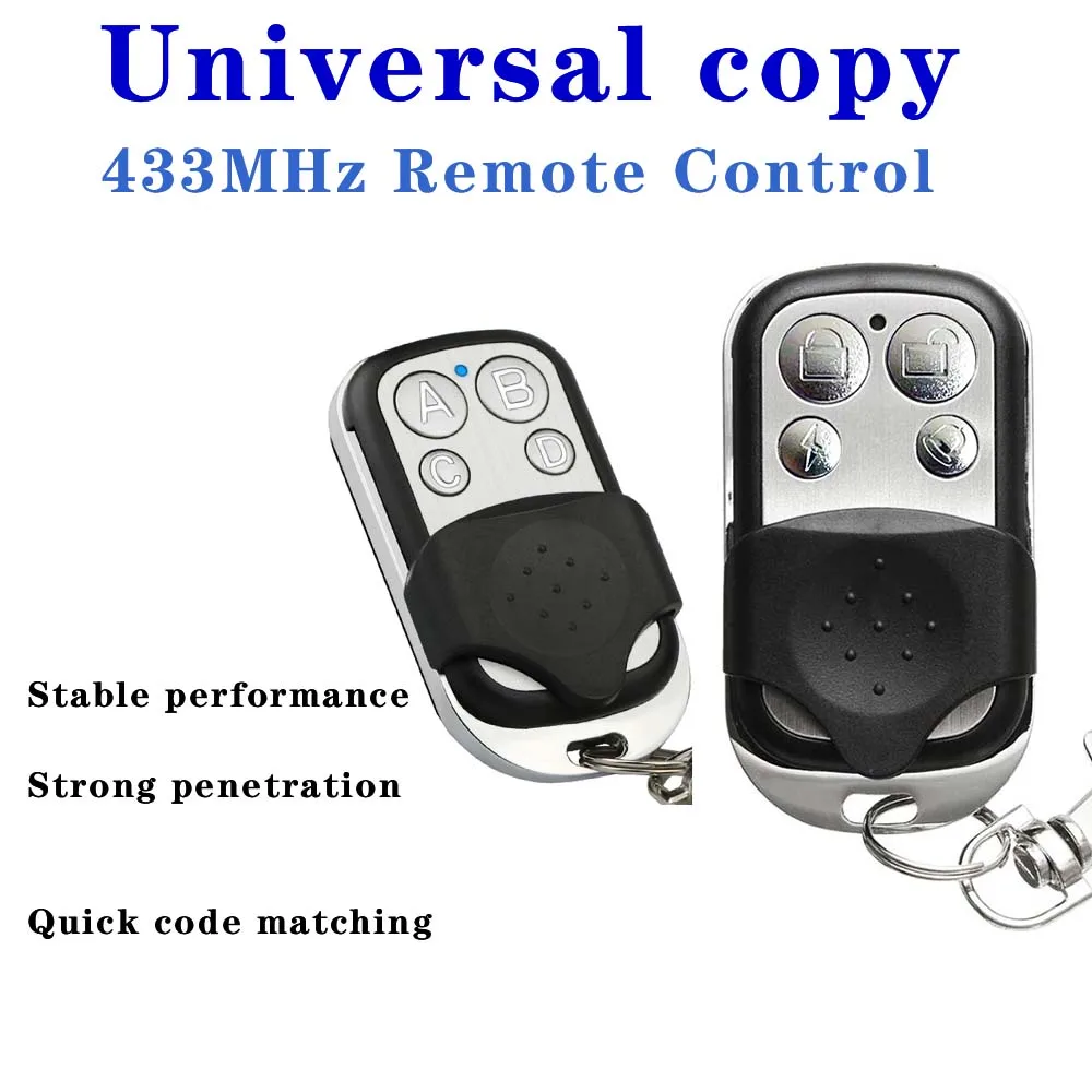 Universal-4-Buttons-Garage-Door-Opener-Remote-Control-433MHZ-Clone-Fixed-Learning-Rolling-Code ...
