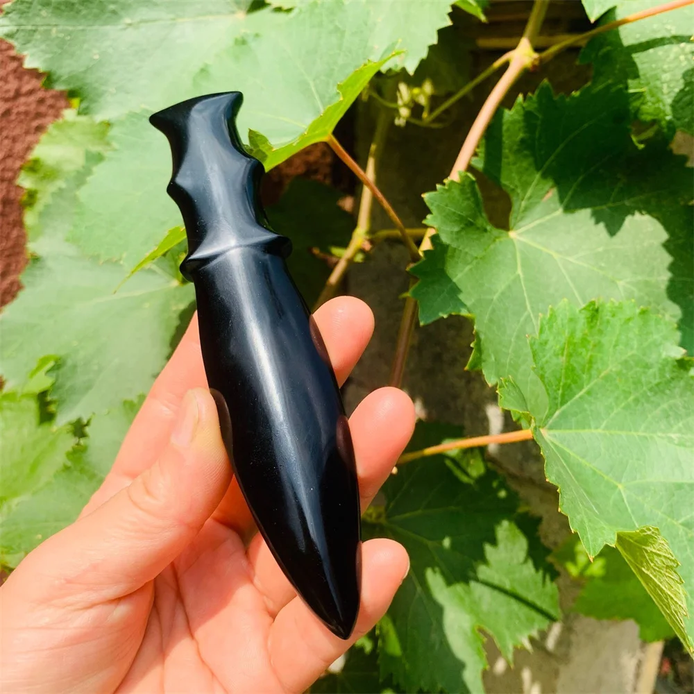 15cm-Natural-Crystal-Quartz-Dagger-Hand-Carved-Crystal-Obsidian-Knife ...