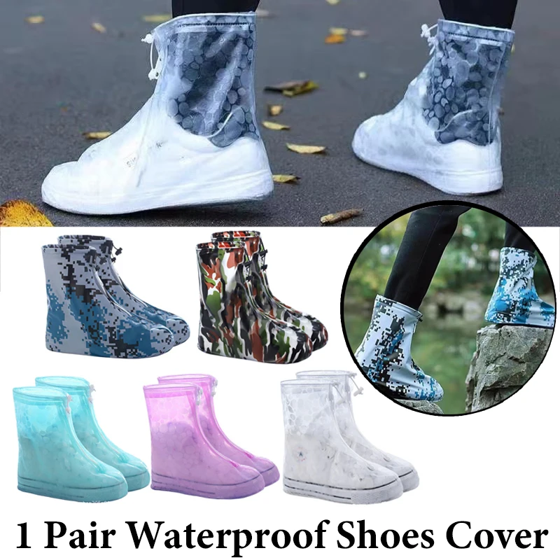 1-Pair-Waterproof-Shoe-Covers-Outdoor-Rainy-Day-Thicken-Silicone-Shoes ...