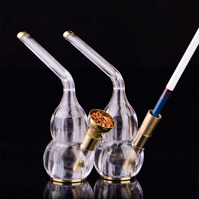 Lucky Gourd Hookah Pipe Acrylic Metal Cigarette Filter Multifunction ...
