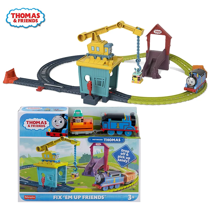 Original-Thomas-and-Friends-Fix-em-Up-Trains-Set-with-Carly-Crane-Sandy ...