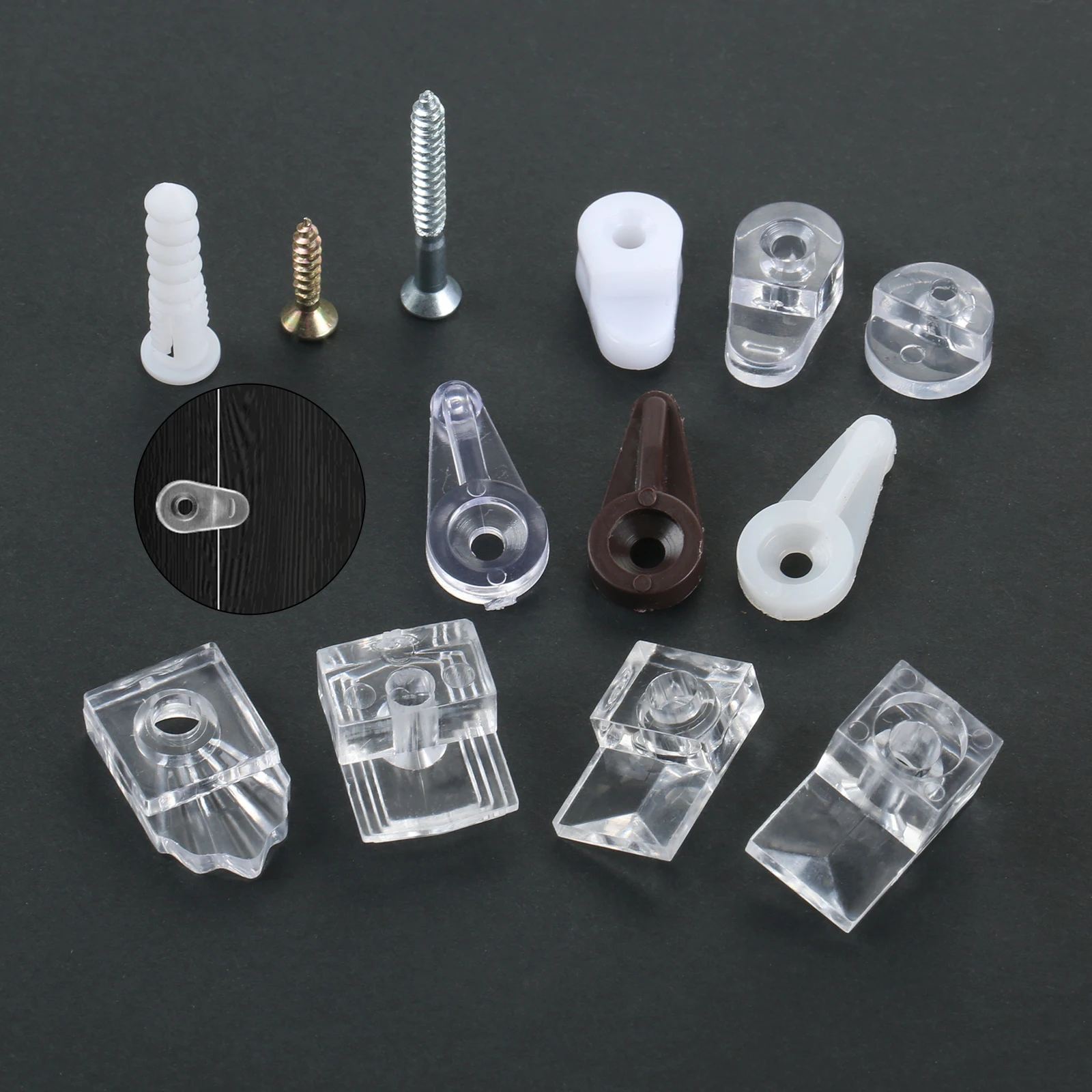 20Pcs-Plastic-Glass-Retainer-Panel-Fixing-Clips-Mirror-Holder-Clips ...
