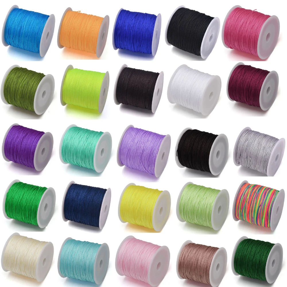 0.8mm 100Yard Nylon String for Braided Bracelets Chinese Knotting Cord ...