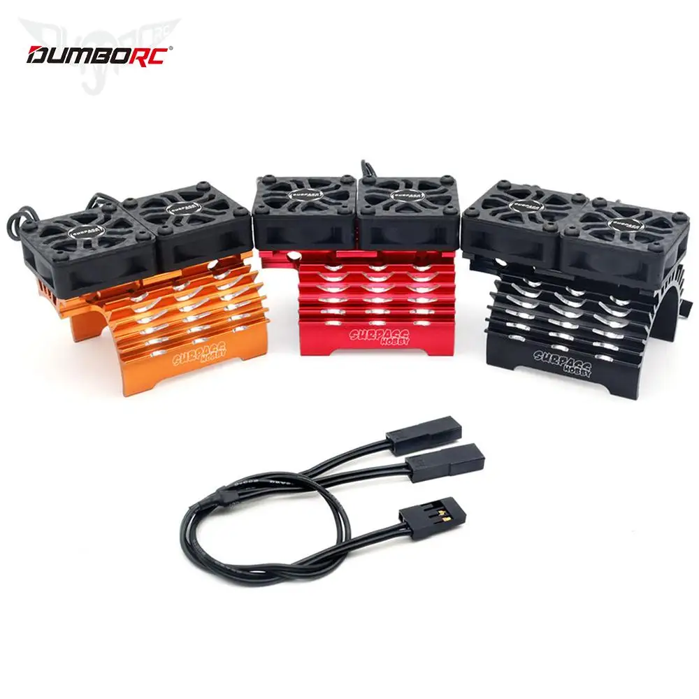 Surpsshobby RC Heatsink With Dual Cooling Fan for Hobbywing Leopard ...