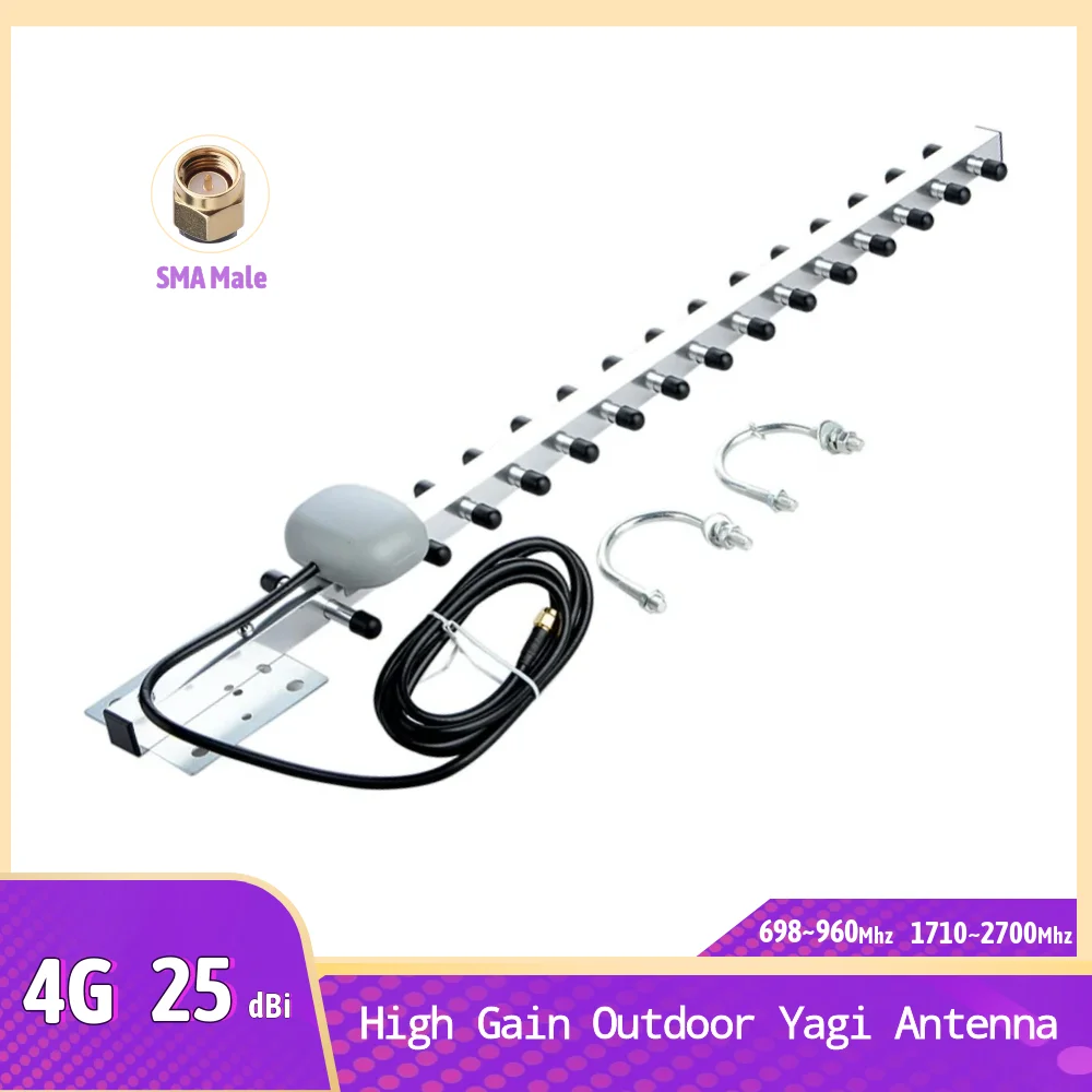 25dbi-High-Gain-4g-Outdoor-Yagi-Antenne-698-2700MHz-lte-Richtantenne ...