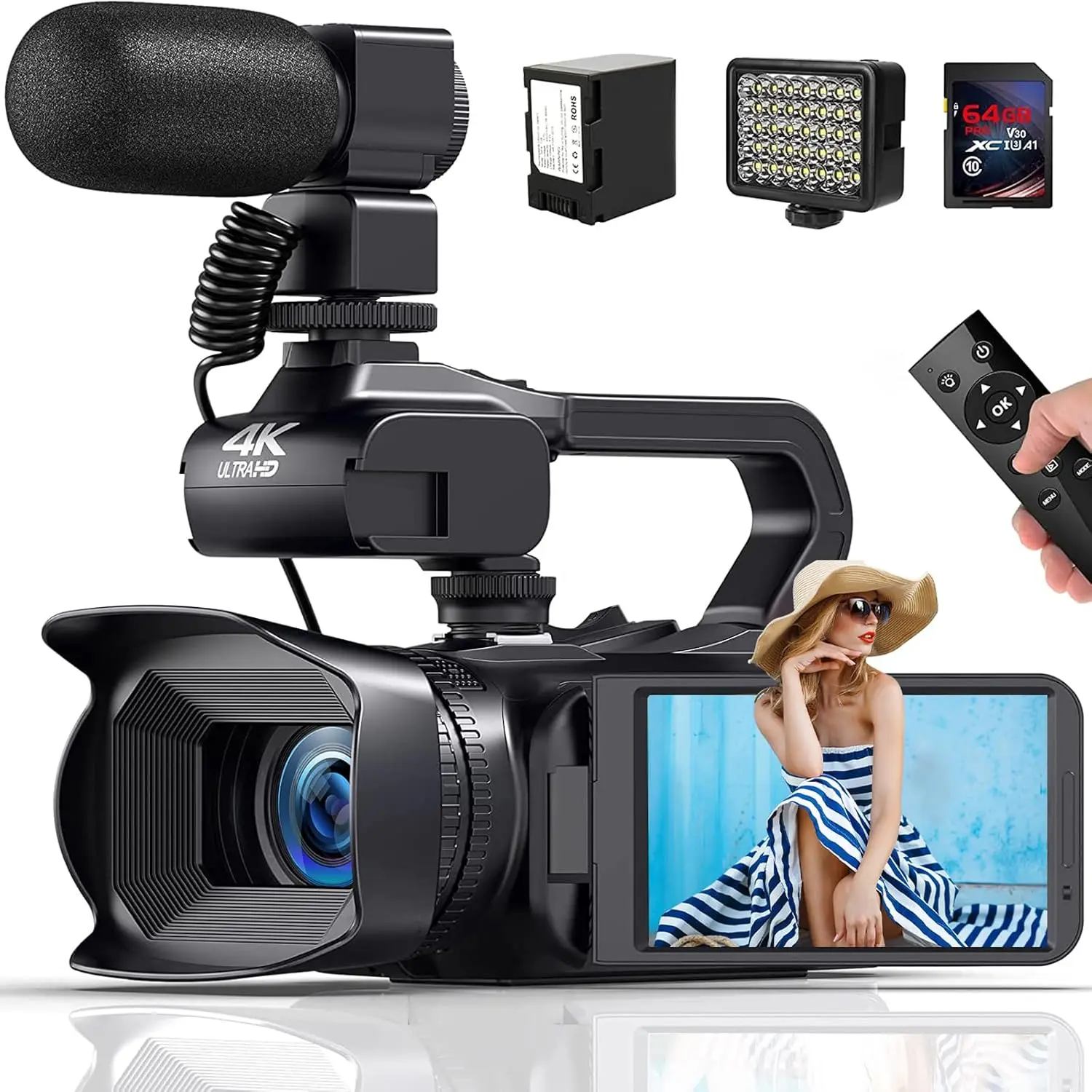 4k-Ultra-HD-Cameras-64MP-Youtube-Vlog-Professional-Video-Camcorder-18X ...