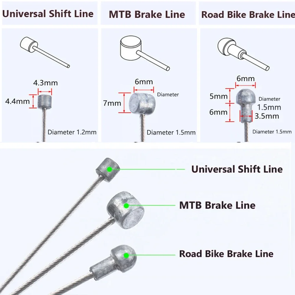 A1-Bike-Brake-Cables-Stainless-Steel-Brake-Shift-Cable-Wire-Mountain ...