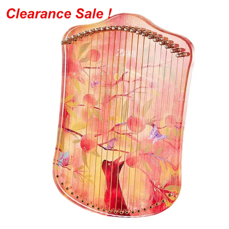 17-Strings-Lyre-Harp-Transparent-Cat-Whale-Deer-Pattern-Lyre-Piano-Harp ...