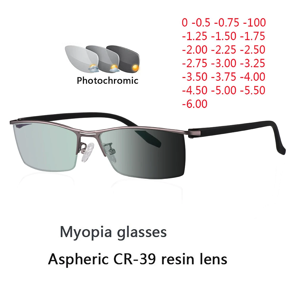 New-Sun-Photochromic-Myopia-Eyeglasses-Optical-Men-student-Finished ...