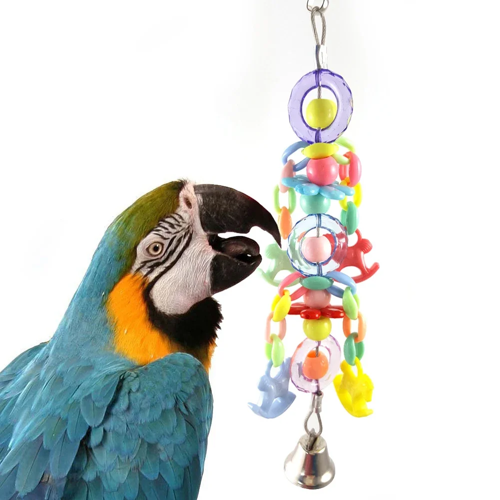 Climb Chewing Decoration Bells Suspension Acrylic Beads Swing Bird ...