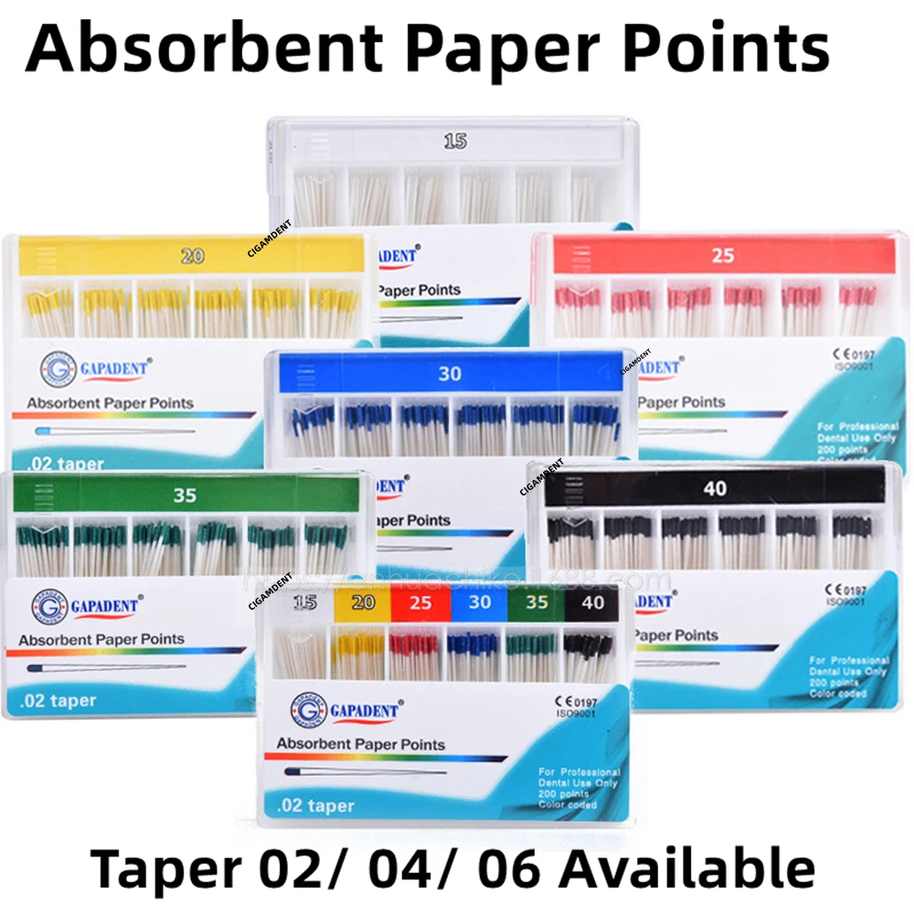 5Box Dental Root Canal Endodontics Cotton Fiber Tips Dentistry ...