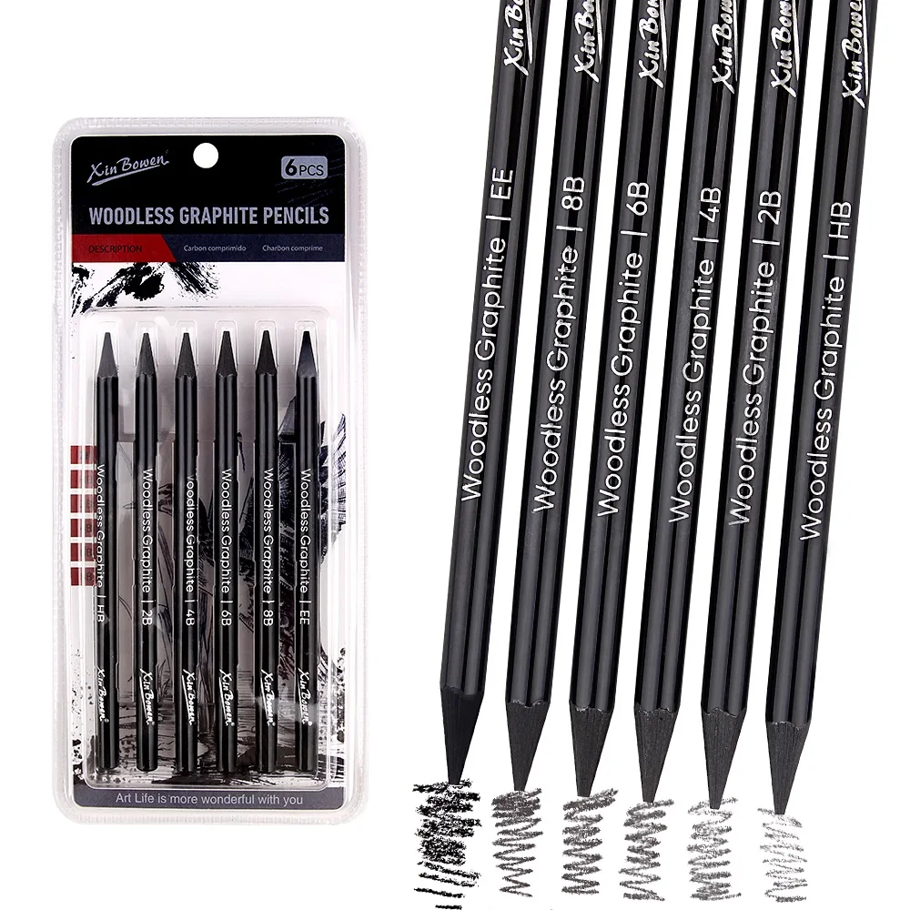 Why the 6pcs Woodless Graphite Pencils Set Is the Best Choice for 2B ...