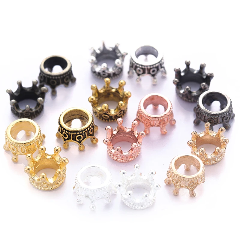 Perles d'espacement en alliage de couleur or et argent, perles de ...