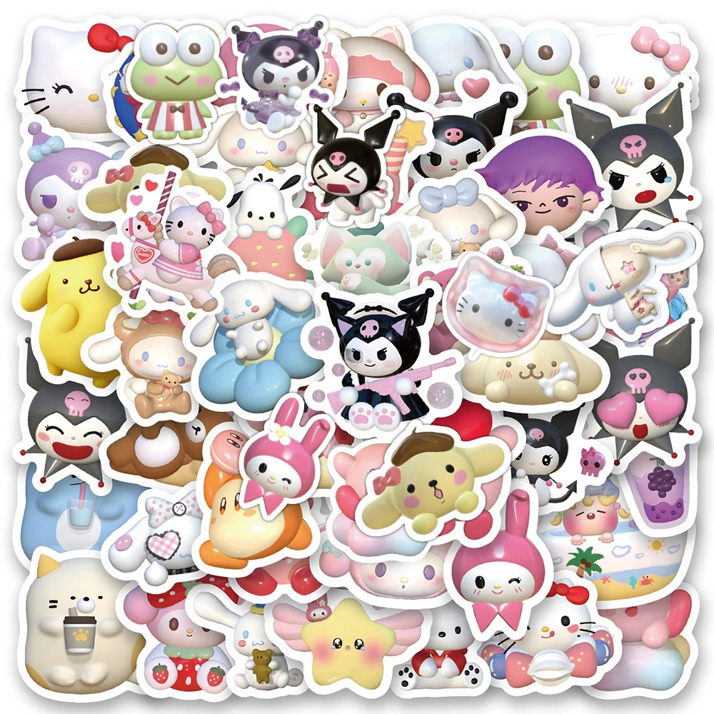 10-30-50-100pcs-Kawaii-Sanrio-Stickers-Hello-Kitty-Kuromi-Decals-DIY ...