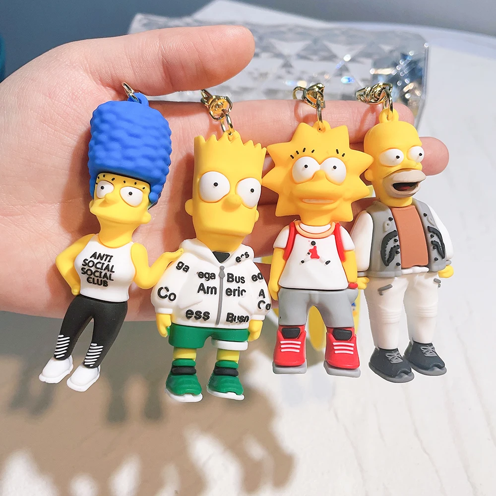 Os-Simpsons-Anime-Figura-Chaveiro-Telefone-Pendurado-Pingente-Kawaii ...