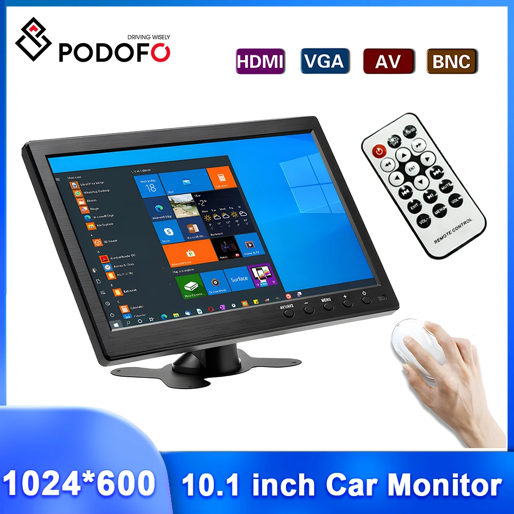 Podofo-10-1-Car-Monitor-LCD-HD-Screen-Portable-Mini-TV-Computer-Display ...