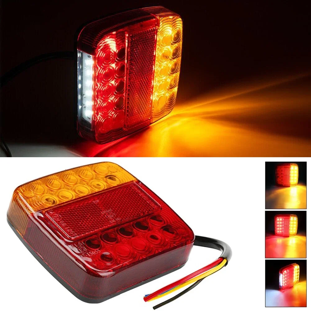 1Pc/2Pcs 12V Trailer Tail Lights 26 LED Stop Tail Lights 12V Rear ...