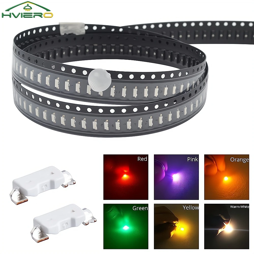 100Pcs 3.3V Super Bright 335 1210 SMD LED Chips Red Yellow Green White ...