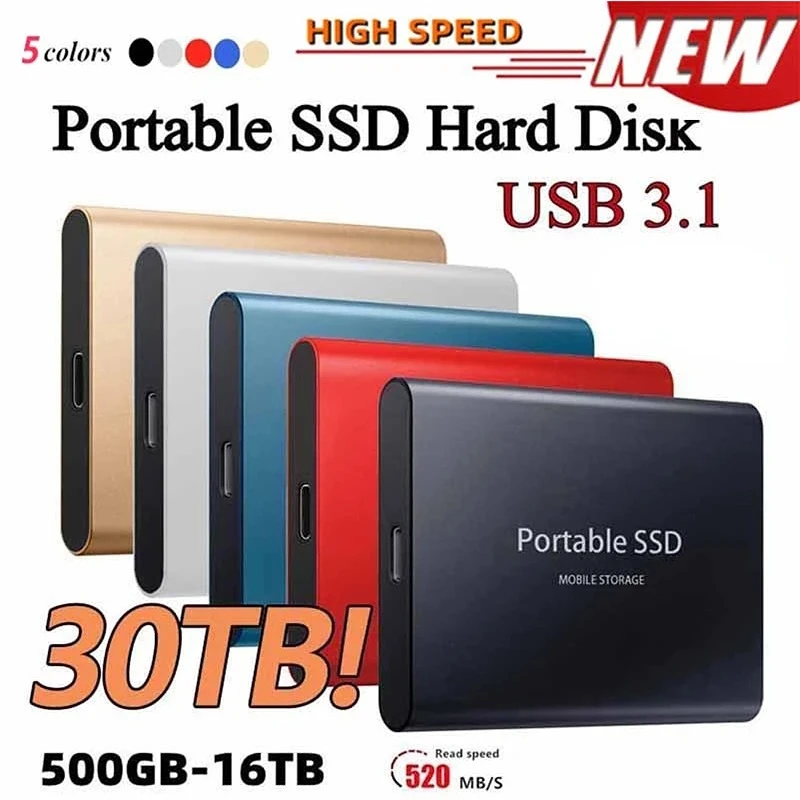 Original Ssd 1tb Hard Drive High Speed Solid State Usb3.1 500gb Hard ...