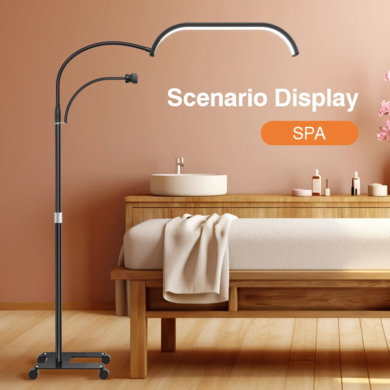 Arch-Floor-Lamp-with-Wheel-36W-3Light-Mode-Half-Moon-Lash-Lamp-for ...