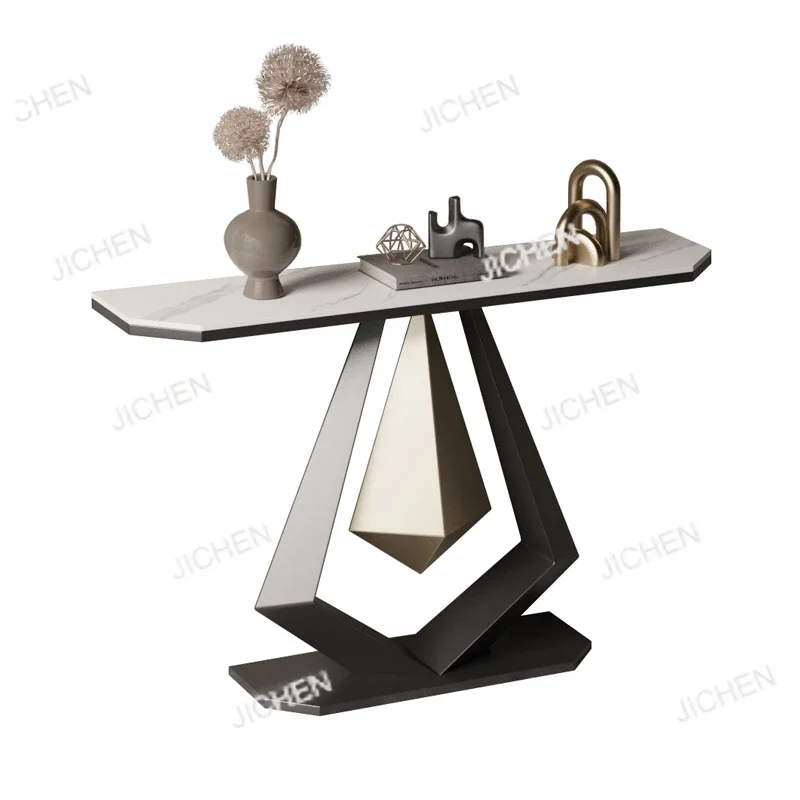 Metal Modern Console Table Marble Midcentry Lobby Luxury Console Tables ...