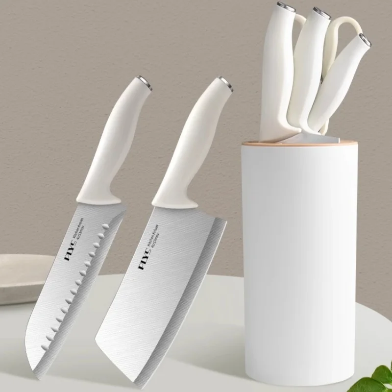 White-Stainless-Steel-Knife-Set-Kitchen-Sharp-Chopping-Knife-Household ...