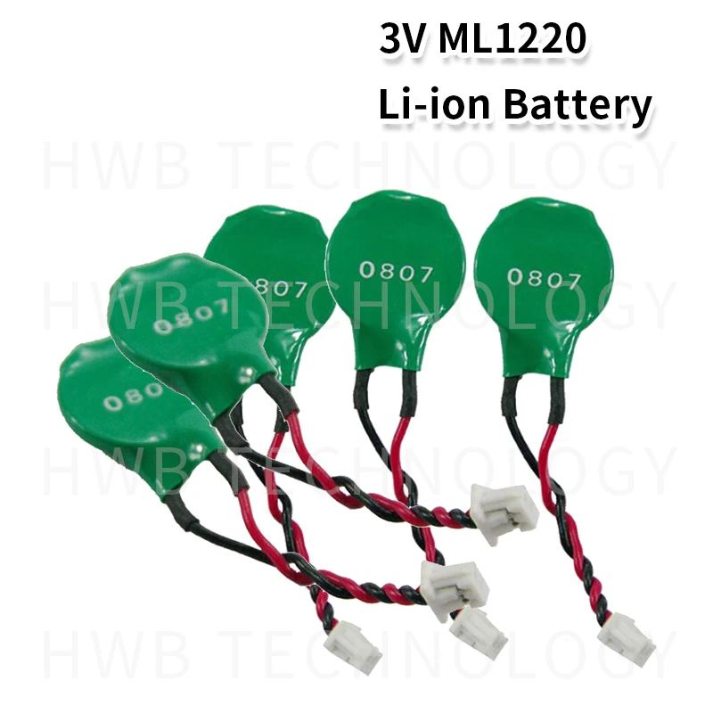 5 Pcs/for New Varta Ml1220 Ml1220 3v Rechargeable 2 Pin Bios Backup ...