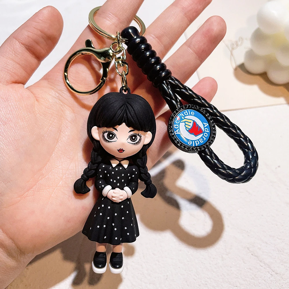 New Horror Wednesday Addams Keychain Addams Family Movie Role Model ...