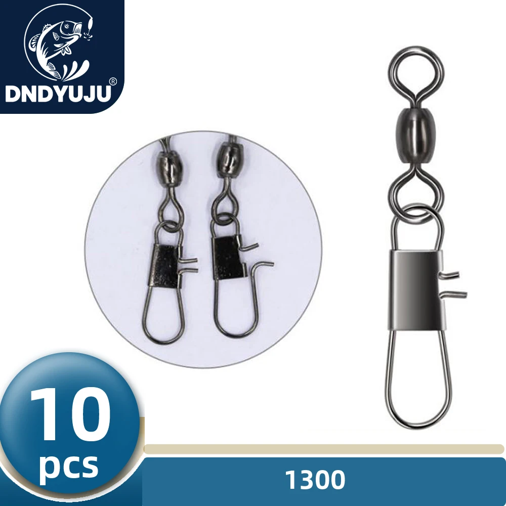 DNDYUJU-10pcs-Fishing-Accessories-Rolling-Swivel-Interlock-Snap-Swivels ...