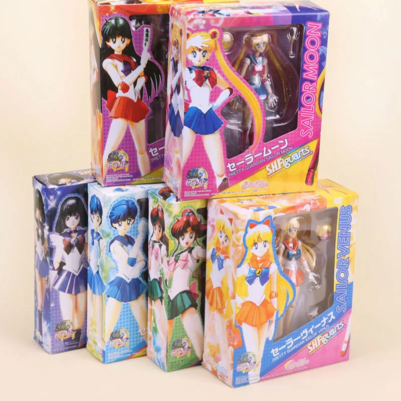 14CM-Anime-Sailor-Moon-Figure-Movable-Joints-Kawaii-Doll-Model-Decor ...