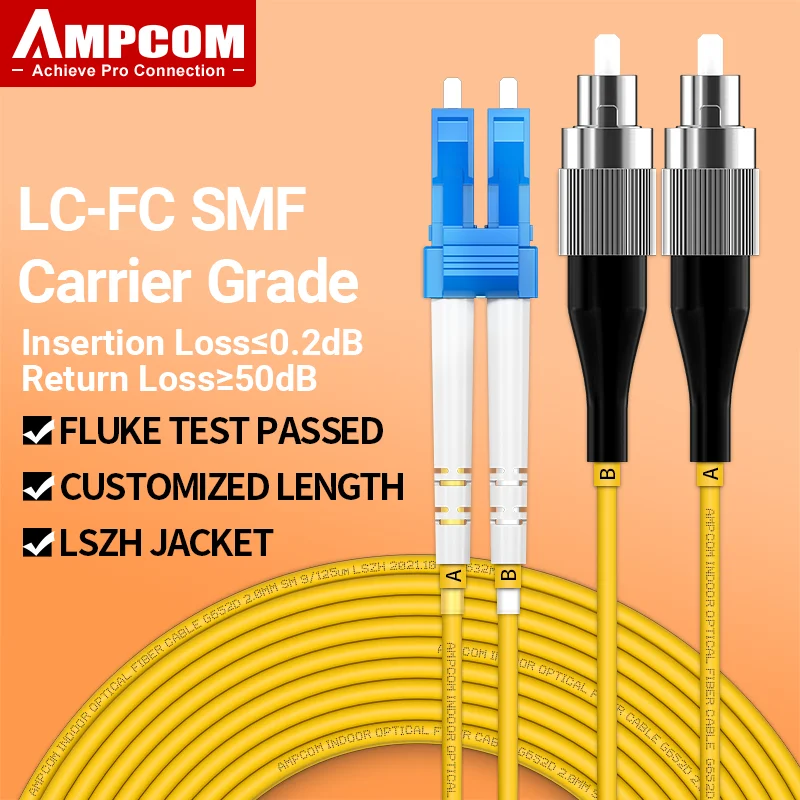 AMPCOM-LC-to-FC-UPC-Fiber-Optical-Patch-Cable-Singlemode-Duplex-SMF-9 ...