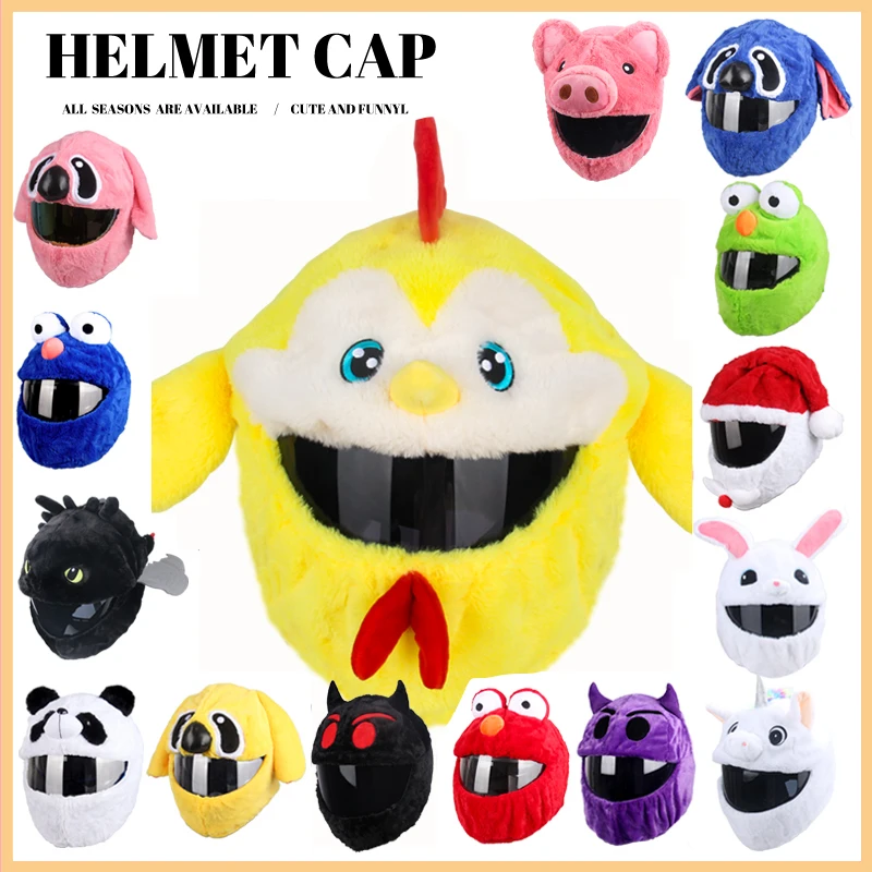 Helmet-Protection-Headgear-Cover-Cartoon-Fluffy-Plush-Set-For ...
