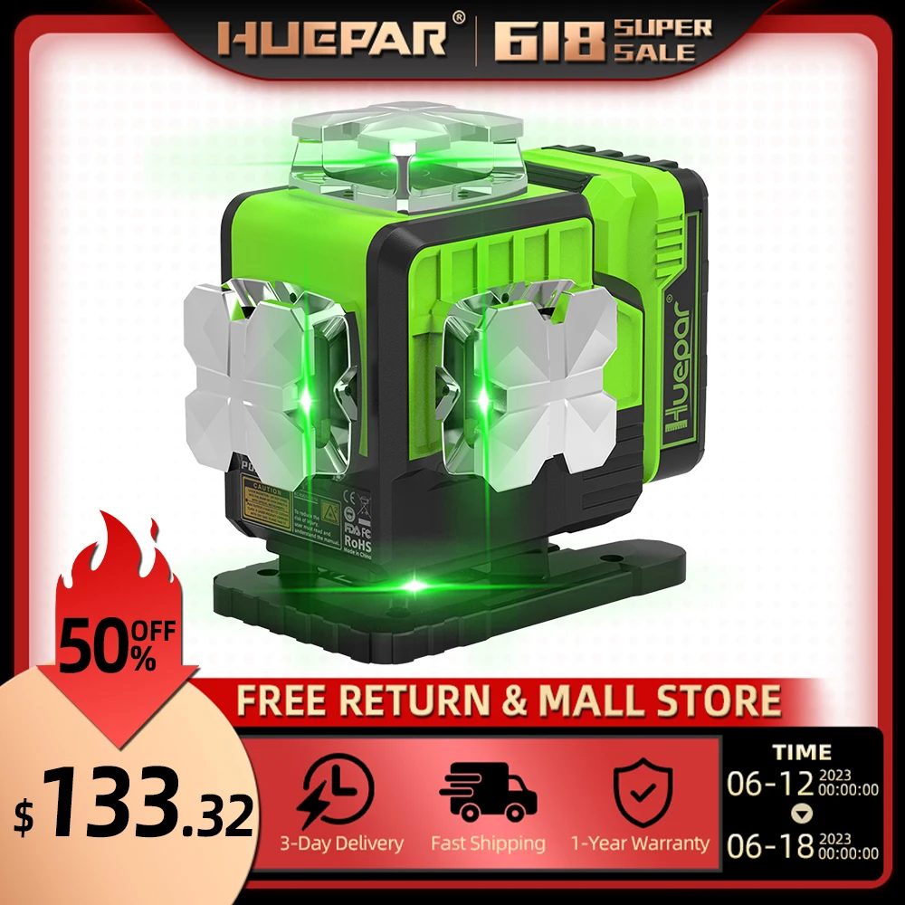 Laser Level Green Huepar | Laser Level 4d Lines Huepar | Huepar 4cg ...