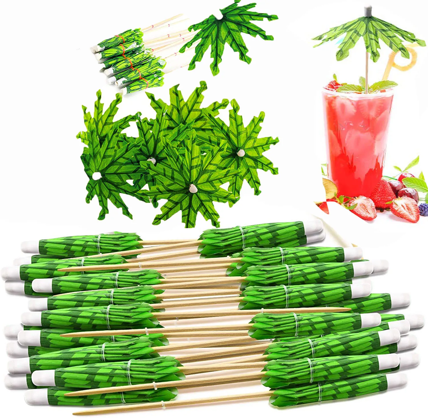 10pcs-Hawaii-Coconut-Tree-Umbrella-Toothpick-Summer-Beach-Holiday ...