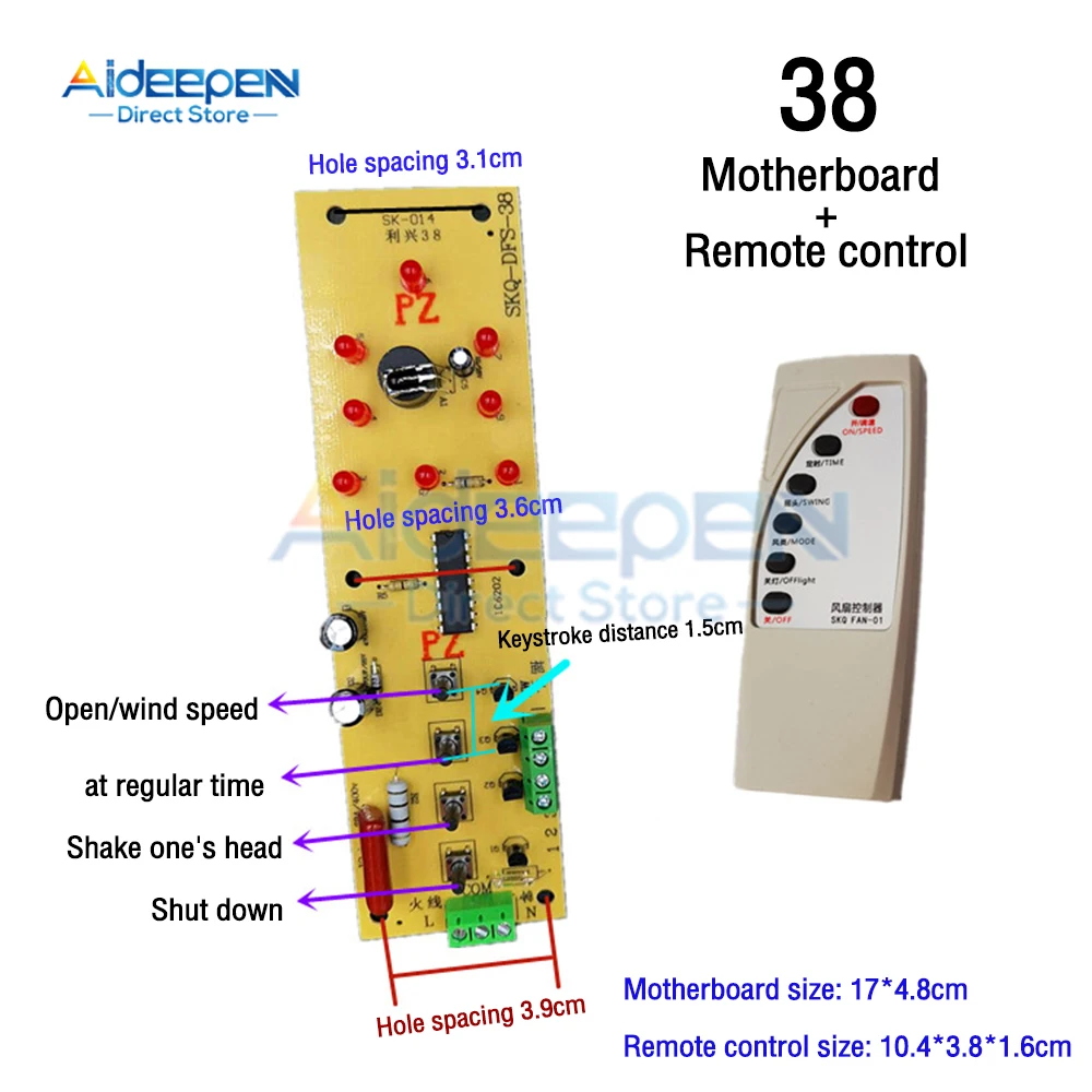 200V-100W-With-Remote-Control-Universal-Remote-Control-Fan-Junction-Box ...