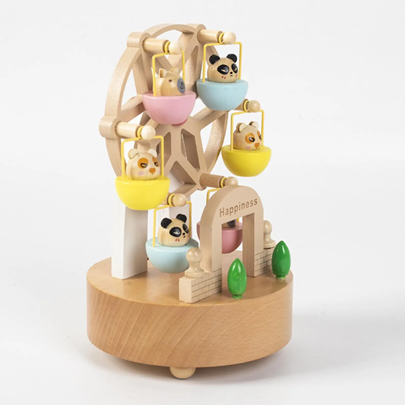 Wheel Musical Boxes Rotating Swing Animals Wind Up Mechanical Music Box ...