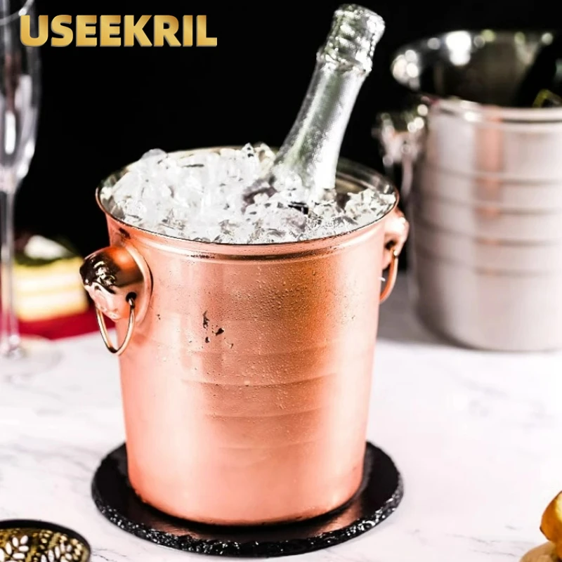 Stainless-Steel-Bar-Ice-Bucket-Tiger-Head-Shape-Champagne-Bucket-Beer ...