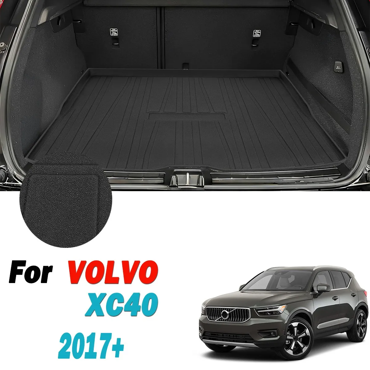 Boot Liner For Volvo XC40 2017-2024 Tailored Car Floor Mat Guard Tray ...