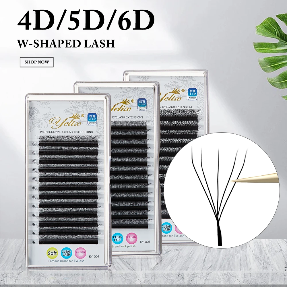 Yelix Cilios 5d W Shape Eyelash Extensions 4d/6d Premade Volume Fans ...