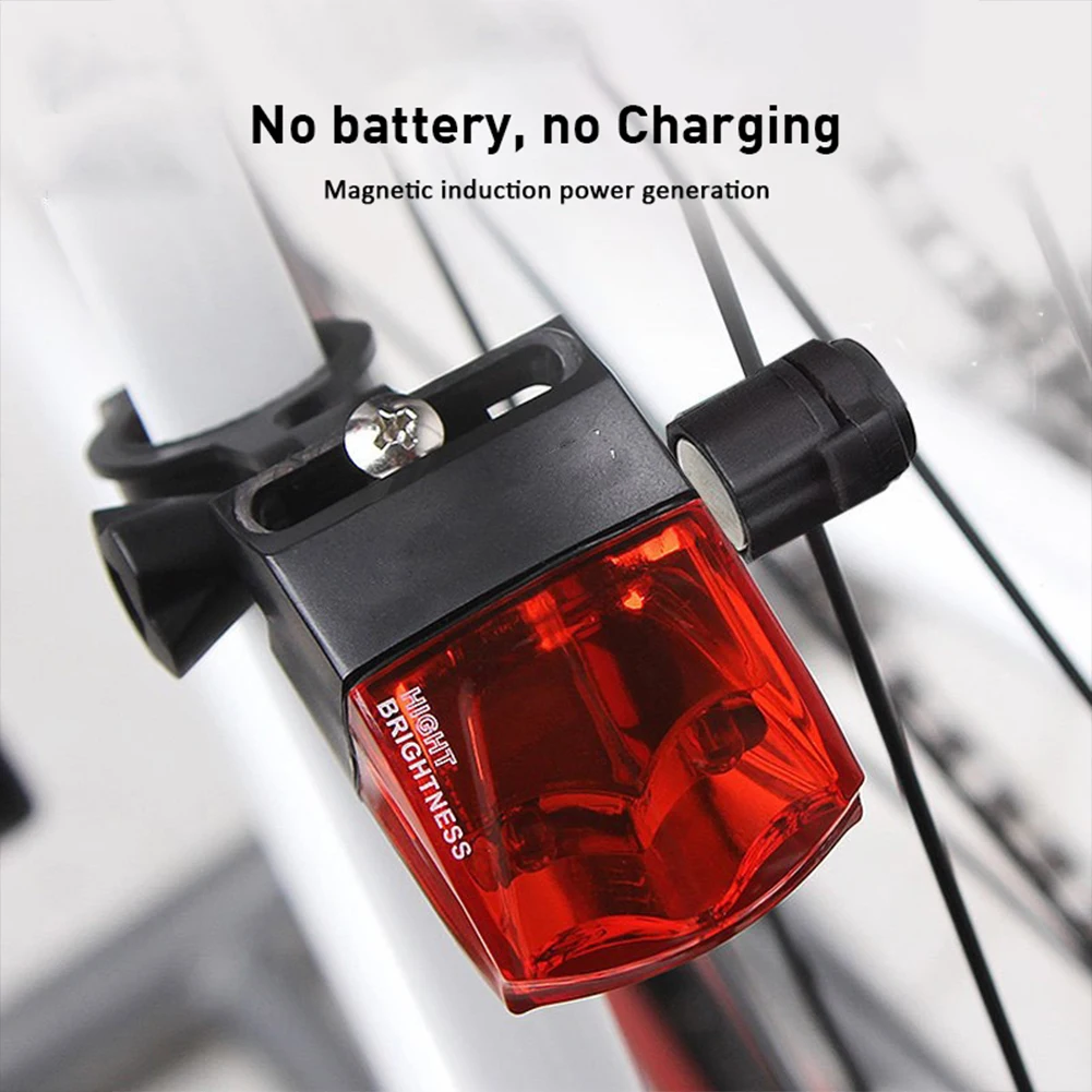 Bicycle-Tail-Light-Waterproof-Magnetic-Power-Generate-Warning-Light ...