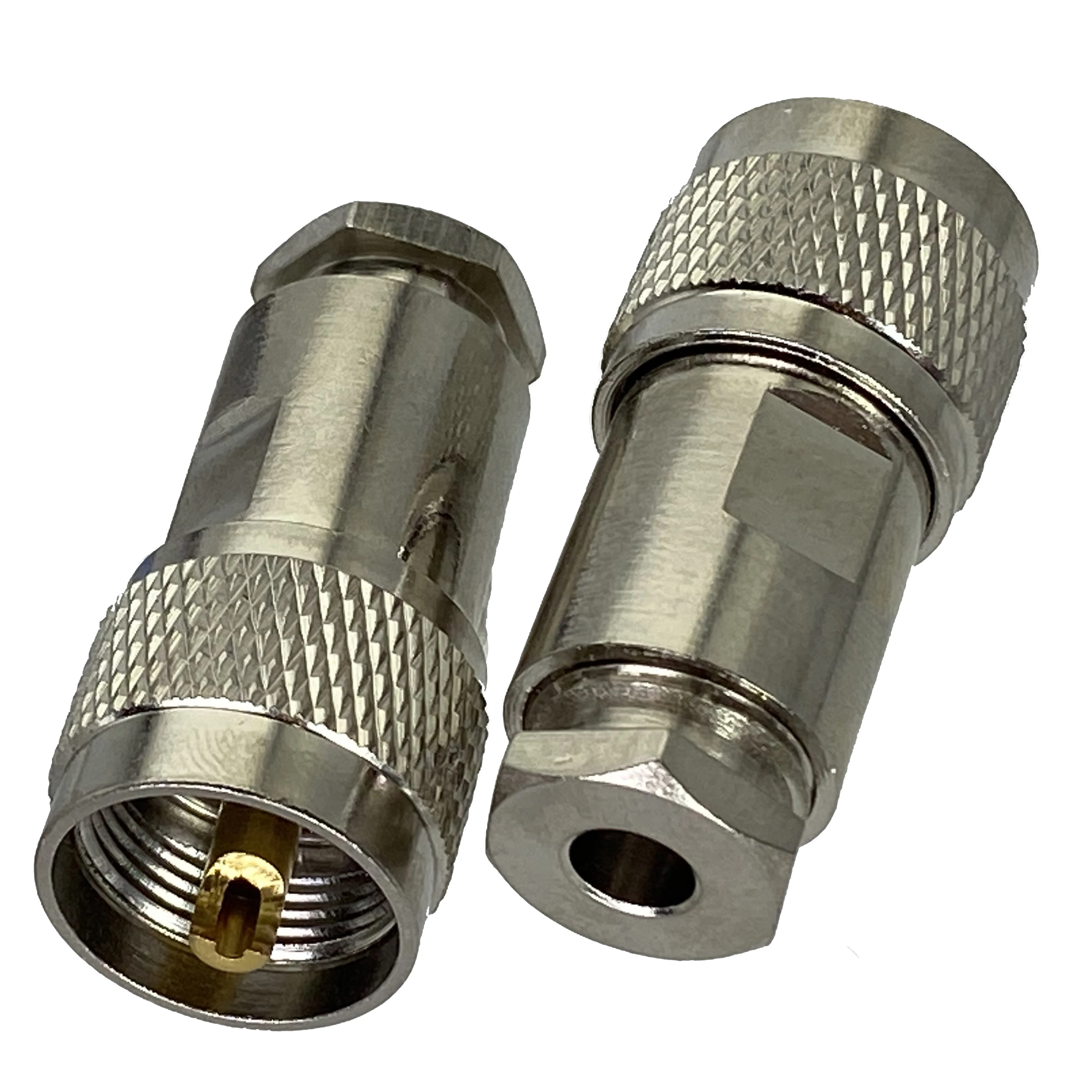 Conector-de-abrazadera-macho-UHF-PL259-enchufe-UHF-conector-coaxial-RF-macho-para-Cable-RG58 ...