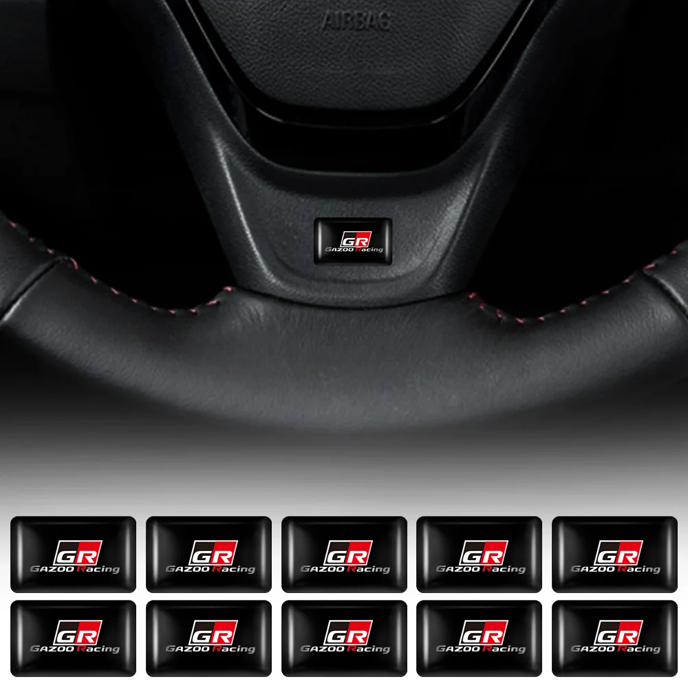 10PCS 3D Epoxy Car Styling Steering Wheel Accessories for Toyota GR ...